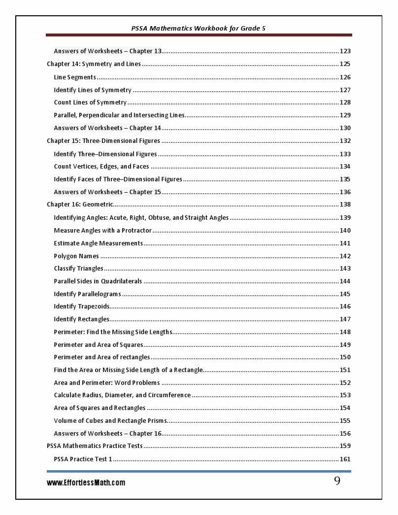 PSSA Mathematics Workbook For Grade 5: Step-By-Step Guide to Preparing ...