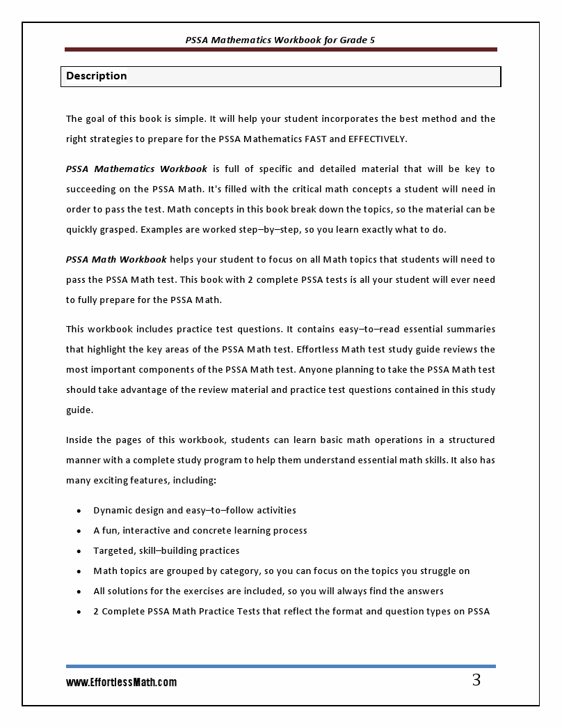 PSSA Mathematics Workbook For Grade 5: Step-By-Step Guide to Preparing ...