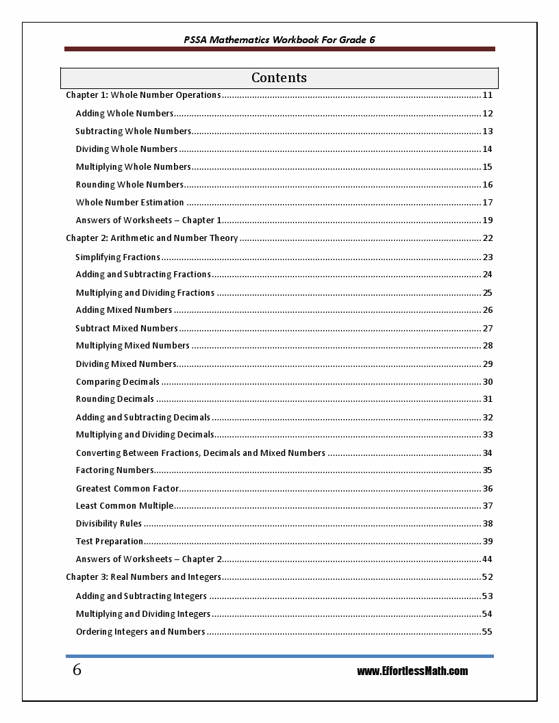 PSSA Mathematics Workbook For Grade 6: Step-By-Step Guide to Preparing ...