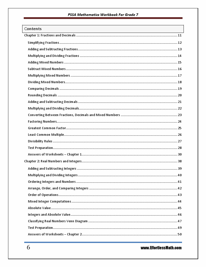 PSSA Mathematics Workbook For Grade 7: Step-By-Step Guide to Preparing ...