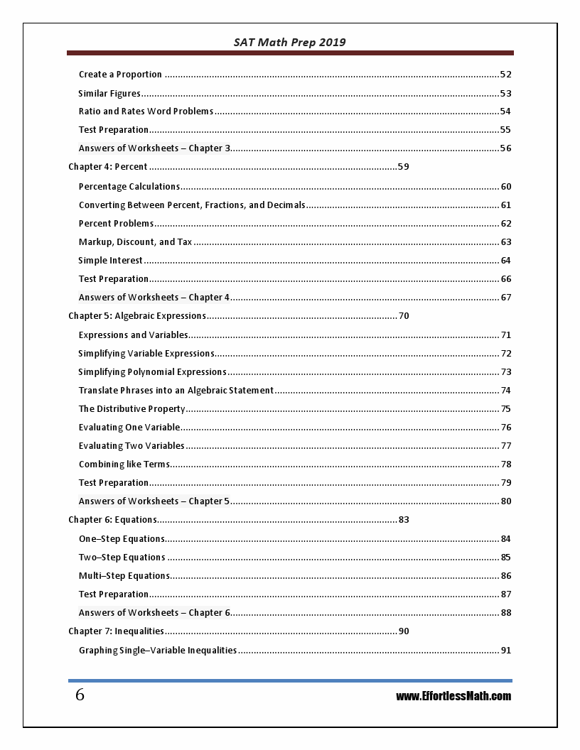 SAT Math Prep 2019: A Comprehensive Review and Ultimate Guide to the ...
