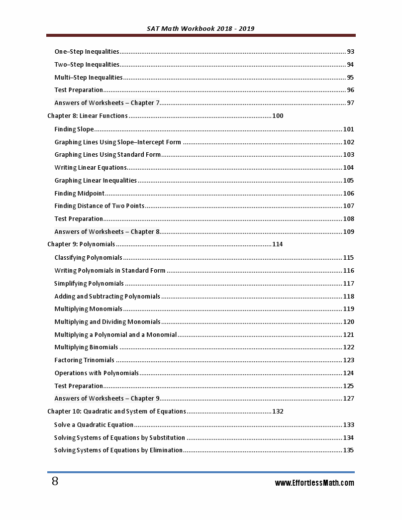 SAT Math Workbook 2018 – 2019: A Comprehensive Review and Step-By-Step ...