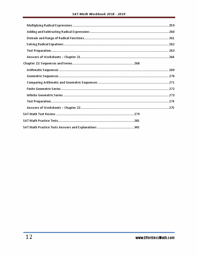 SAT Math Workbook 2018 – 2019: A Comprehensive Review and Step-By-Step ...