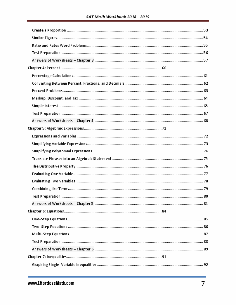 SAT Math Workbook 2018 – 2019: A Comprehensive Review and Step-By-Step ...