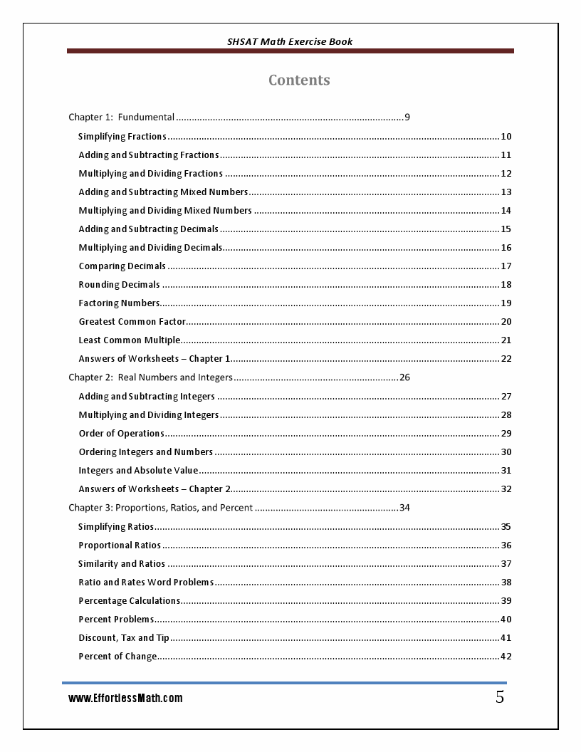 SHSAT Math Exercise Book: Student Workbook and Two Realistic SHSAT Math ...