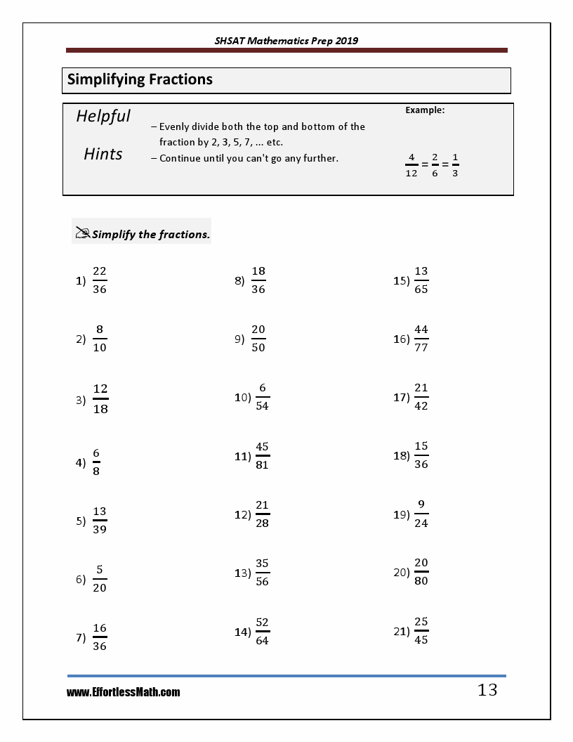SHSAT Mathematics Prep 2019: A Comprehensive Review and Ultimate Guide ...