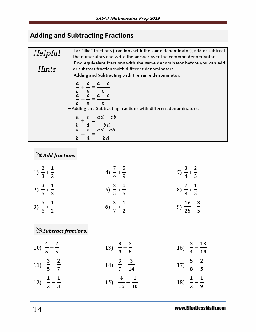 SHSAT Mathematics Prep 2019: A Comprehensive Review and Ultimate Guide ...