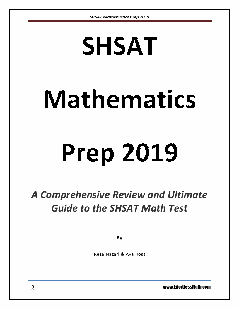 SHSAT Mathematics Prep 2019: A Comprehensive Review and Ultimate Guide ...