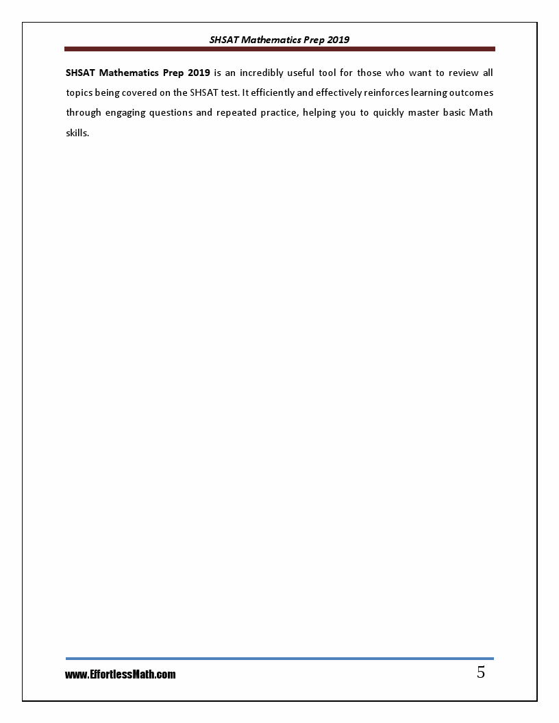 SHSAT Mathematics Prep 2019: A Comprehensive Review and Ultimate Guide ...