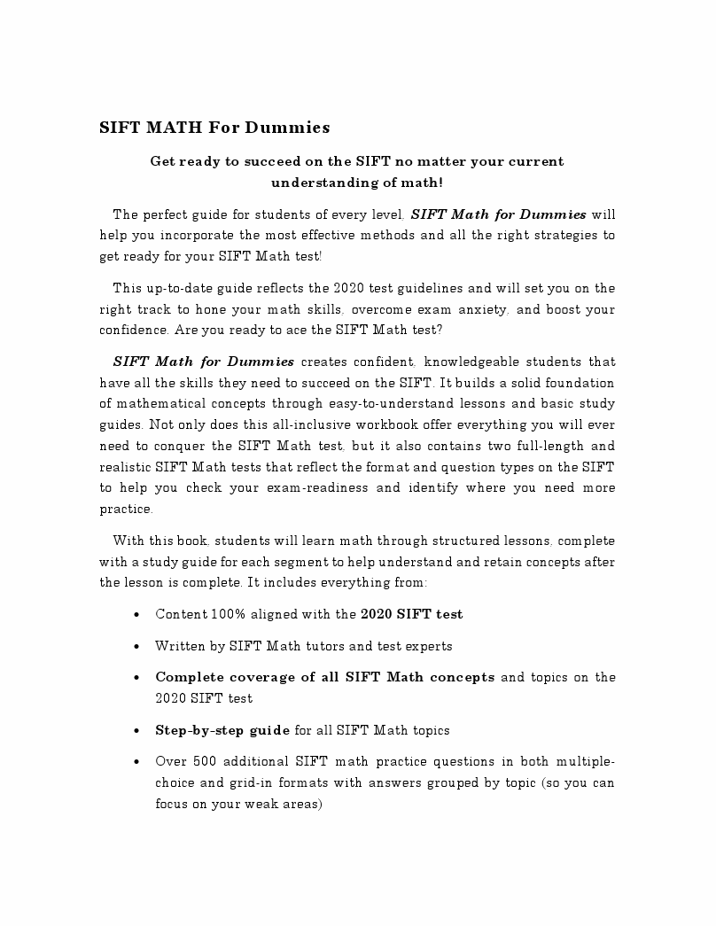 SIFT Math for Beginners 2024: The Ultimate Step by Step Guide to ...