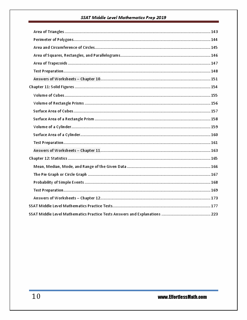 SSAT Middle Level Mathematics Prep 2019: A Comprehensive Review and ...