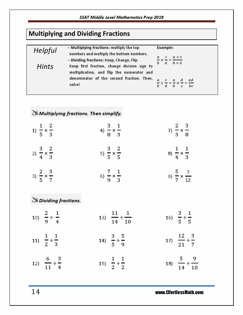 SSAT Middle Level Mathematics Prep 2019: A Comprehensive Review and ...