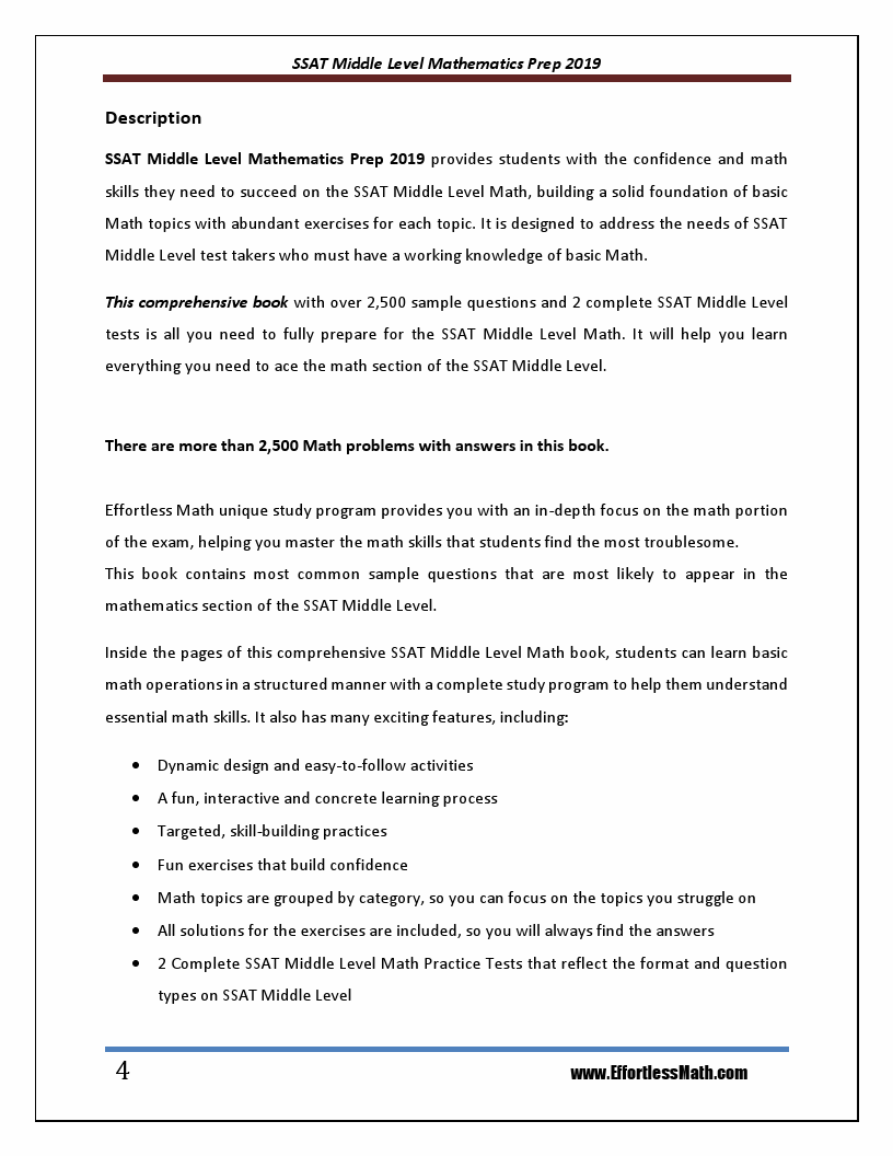 SSAT Middle Level Mathematics Prep 2019: A Comprehensive Review and ...