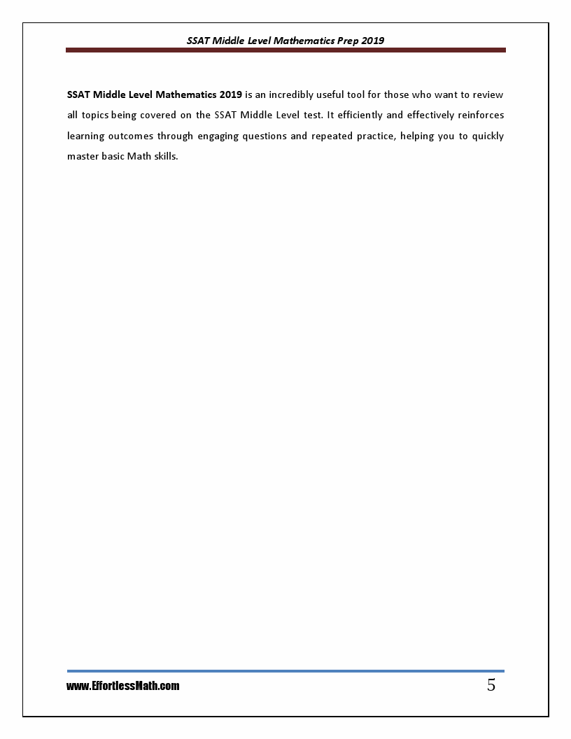 SSAT Middle Level Mathematics Prep 2019: A Comprehensive Review and ...