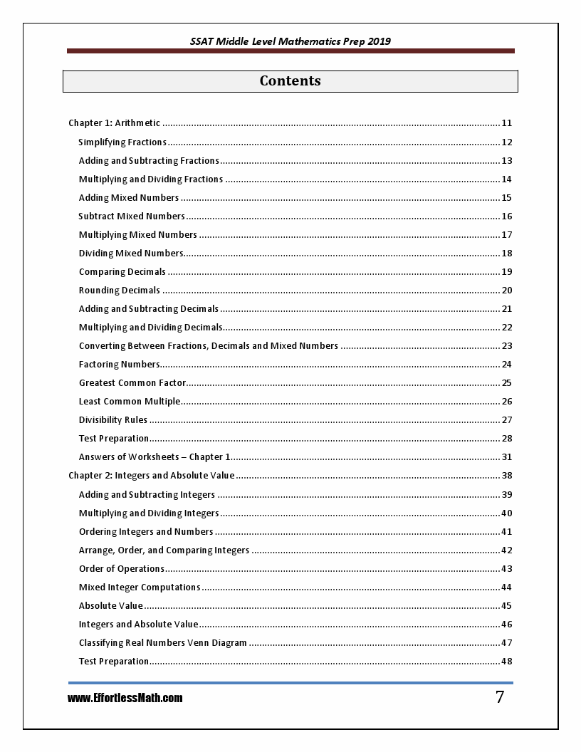 SSAT Middle Level Mathematics Prep 2019: A Comprehensive Review and ...