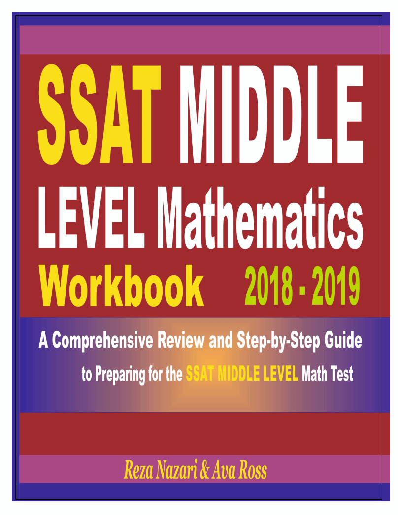 SSAT Middle Level Mathematics Workbook 2018 - 2019: A Comprehensive ...