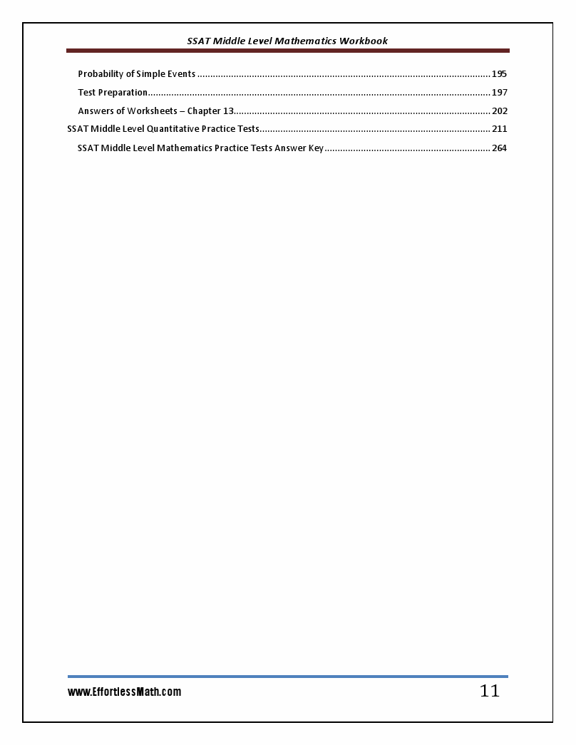 SSAT Middle Level Mathematics Workbook 2018 - 2019: A Comprehensive ...