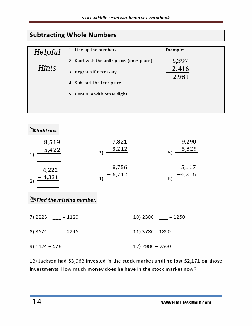 SSAT Middle Level Mathematics Workbook 2018 - 2019: A Comprehensive ...