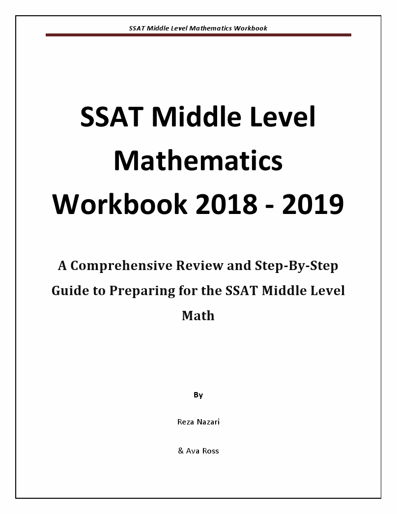 SSAT Middle Level Mathematics Workbook 2018 - 2019: A Comprehensive ...