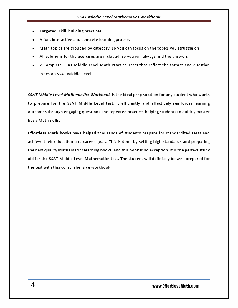SSAT Middle Level Mathematics Workbook 2018 - 2019: A Comprehensive ...