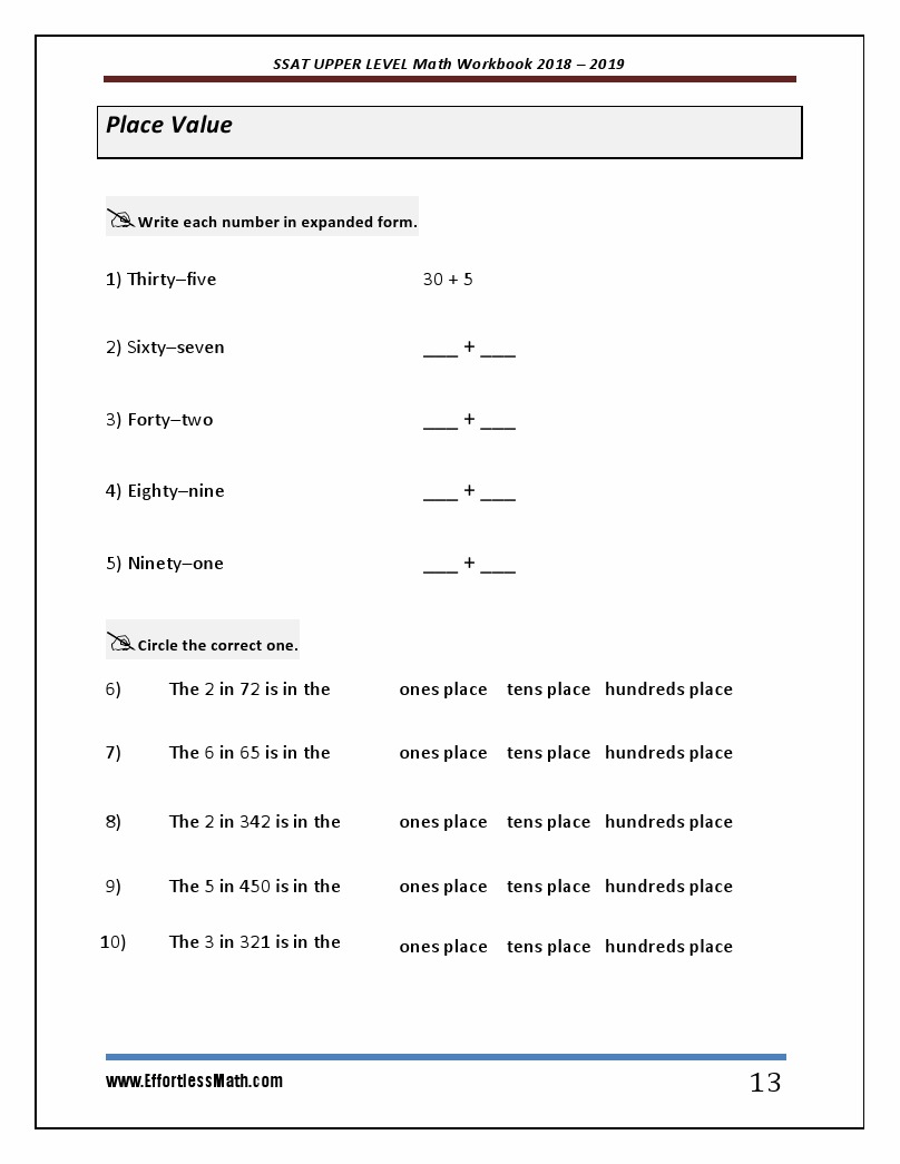 SSAT UPPER LEVEL Math Workbook 2018 – 2019: The Most Comprehensive ...