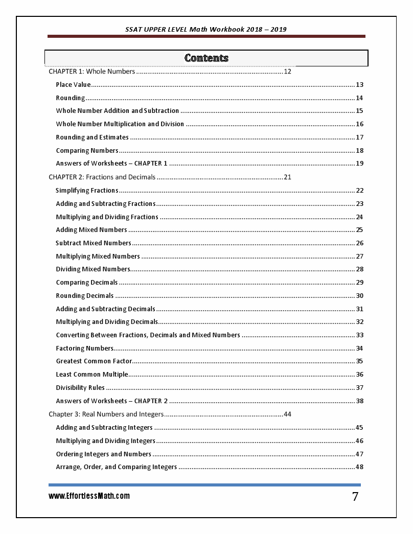 SSAT UPPER LEVEL Math Workbook 2018 – 2019: The Most Comprehensive ...