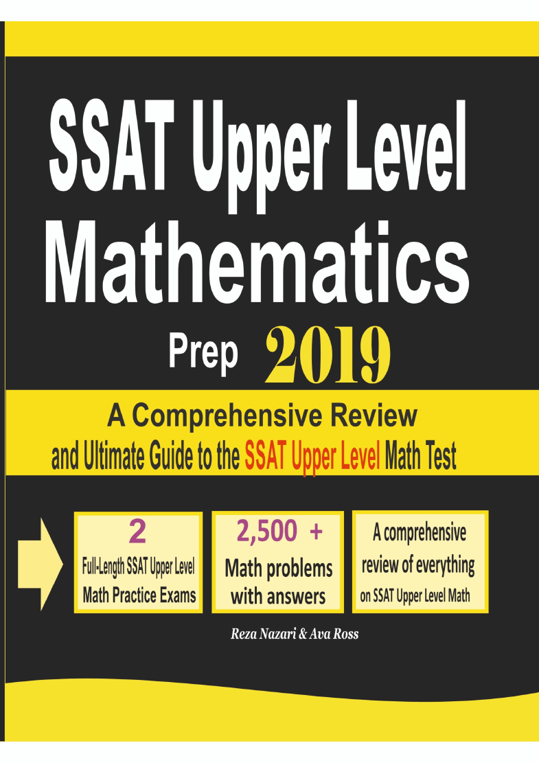 SSAT Upper Level Mathematics Prep 2019: A Comprehensive Review and ...