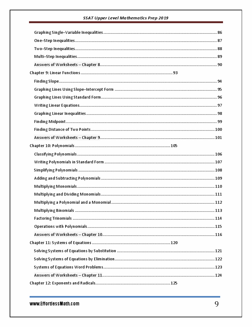 SSAT Upper Level Mathematics Prep 2019: A Comprehensive Review and ...