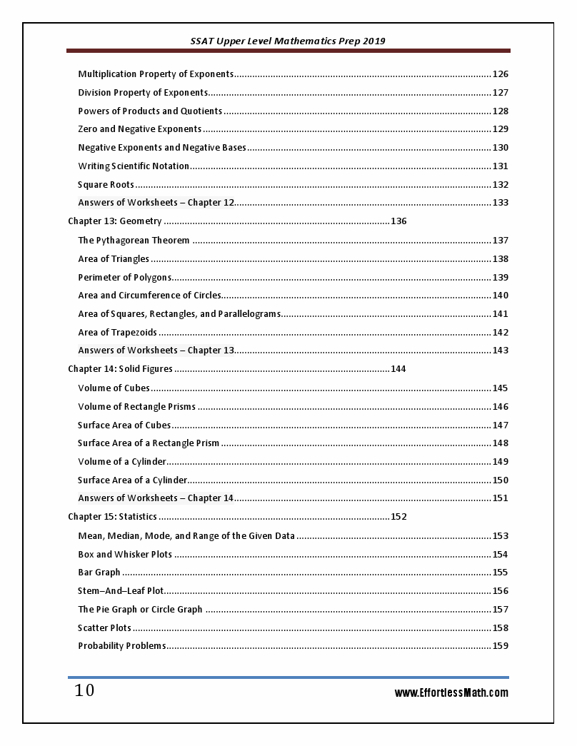 SSAT Upper Level Mathematics Prep 2019: A Comprehensive Review and ...