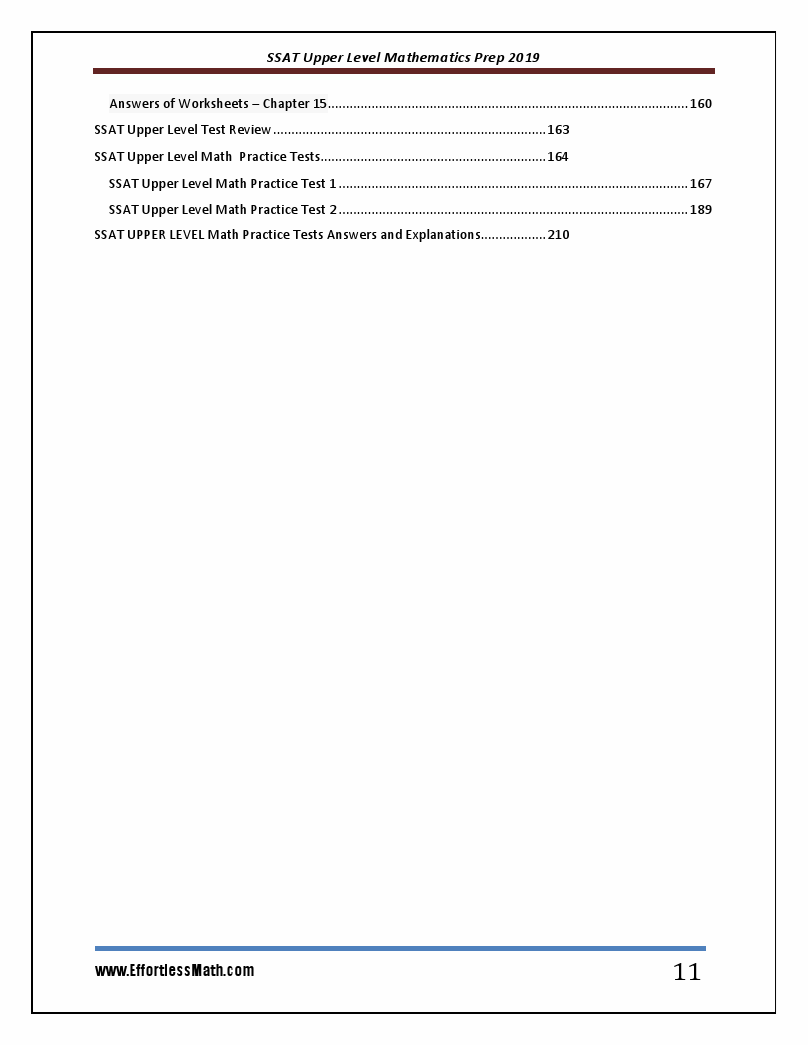 SSAT Upper Level Mathematics Prep 2019: A Comprehensive Review and ...