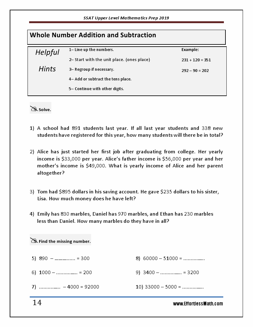 SSAT Upper Level Mathematics Prep 2019: A Comprehensive Review and ...