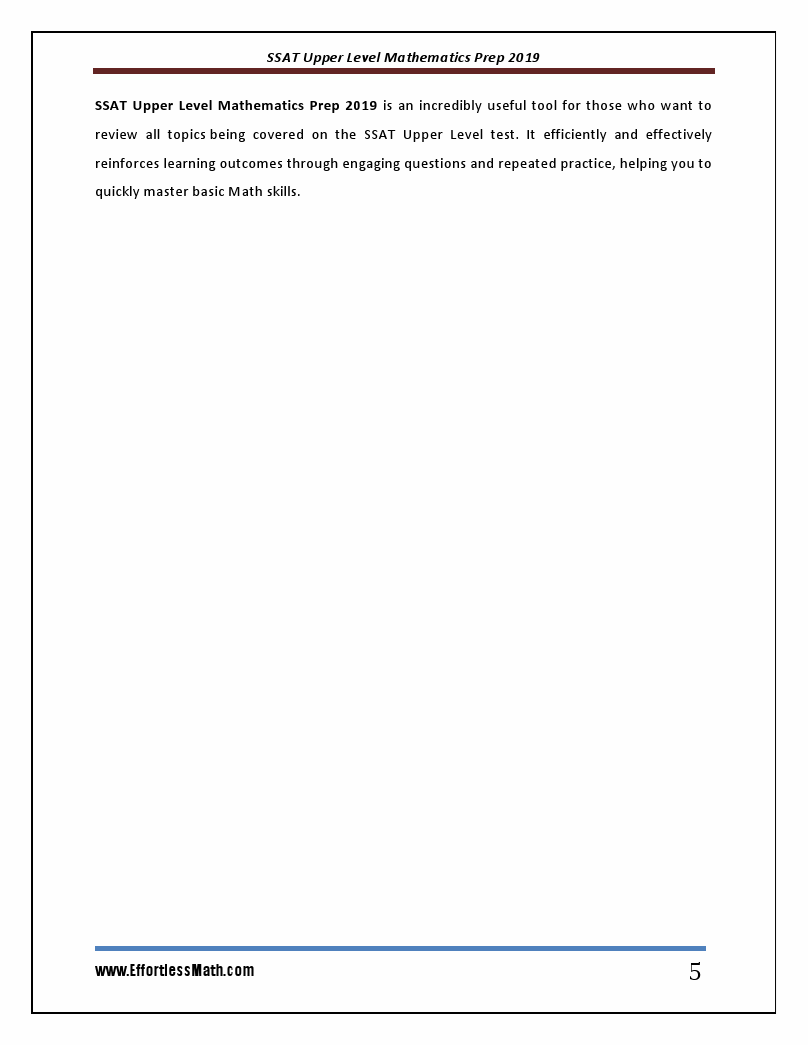 SSAT Upper Level Mathematics Prep 2019: A Comprehensive Review and ...