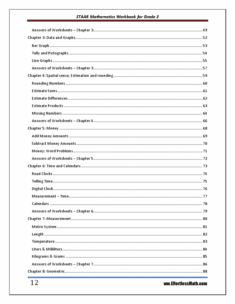 STAAR Mathematics Workbook For Grade 3: Step-By-Step Guide to Preparing ...