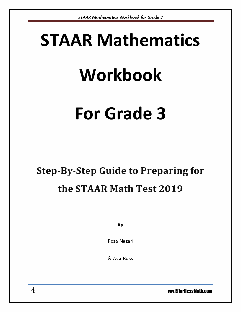 STAAR Mathematics Workbook For Grade 3: Step-By-Step Guide to Preparing ...