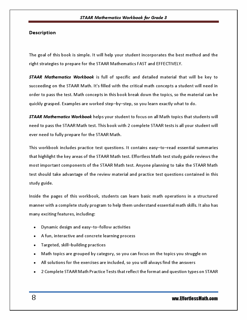 STAAR Mathematics Workbook For Grade 3: Step-By-Step Guide to Preparing ...