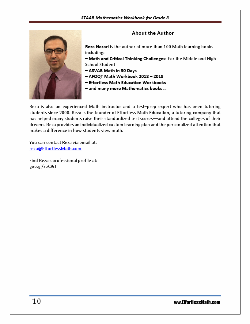 STAAR Mathematics Workbook For Grade 3: Step-By-Step Guide to Preparing ...