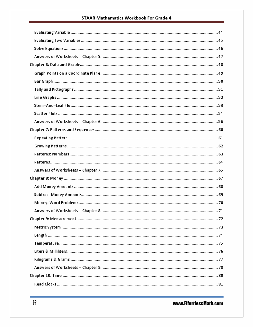 STAAR Mathematics Workbook For Grade 4: Step-By-Step Guide to Preparing ...