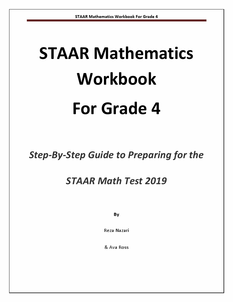 STAAR Mathematics Workbook For Grade 4: Step-By-Step Guide to Preparing ...