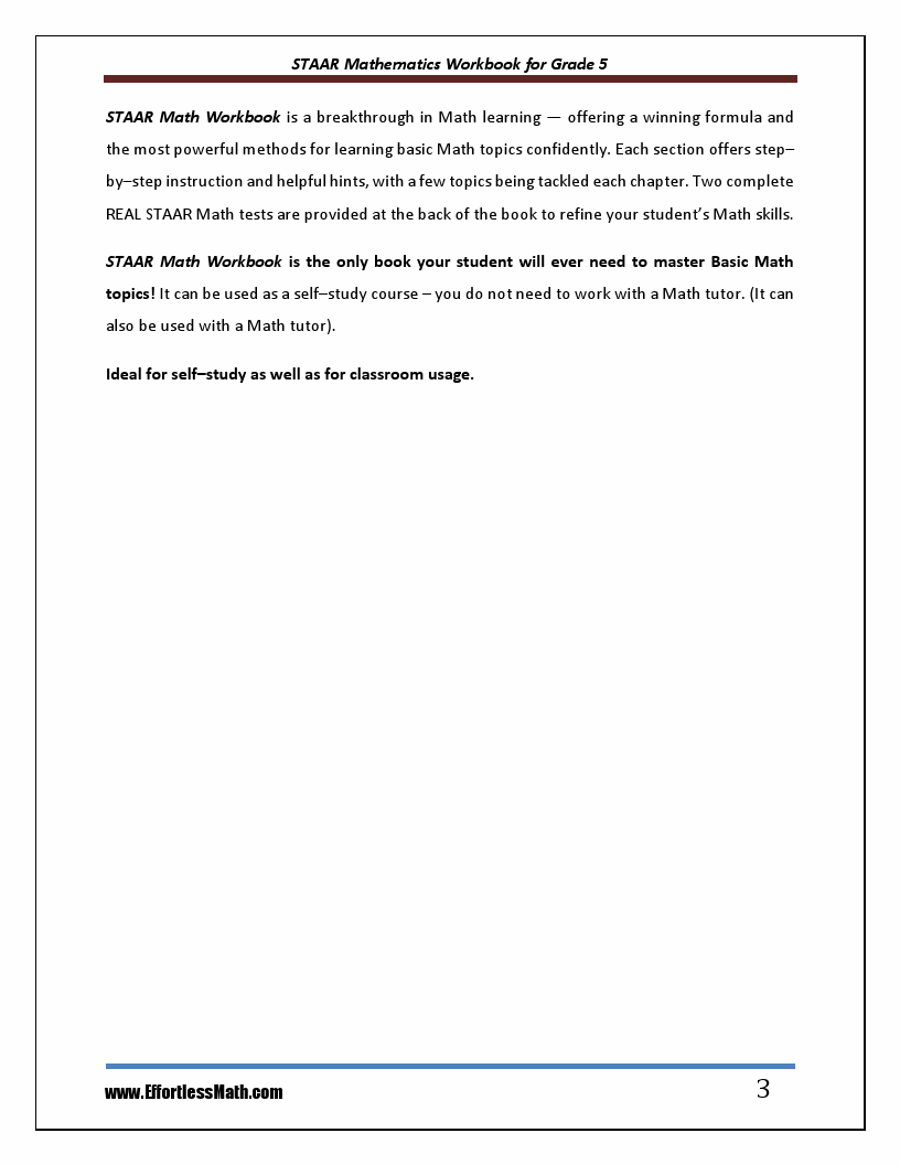 STAAR Mathematics Workbook For Grade 5: Step-By-Step Guide to Preparing ...