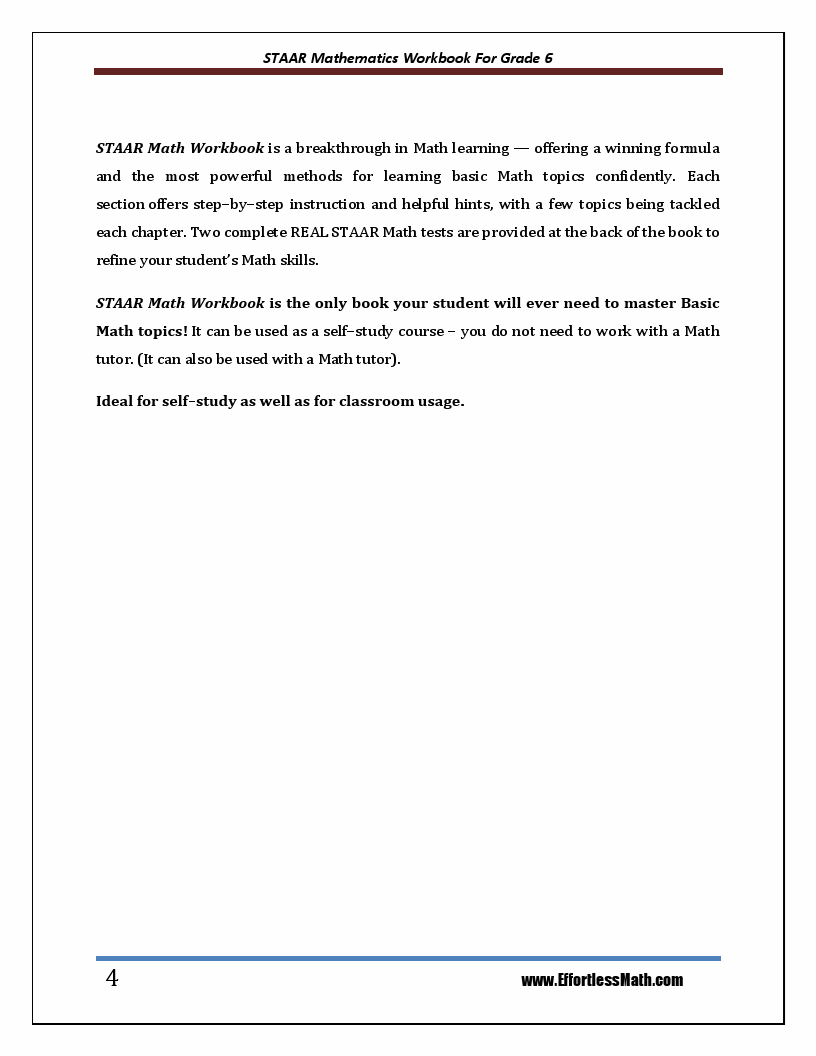 STAAR Mathematics Workbook For Grade 6: Step-By-Step Guide to Preparing ...