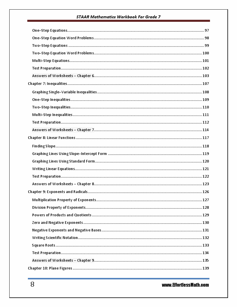 STAAR Mathematics Workbook For Grade 7: Step-By-Step Guide to Preparing ...