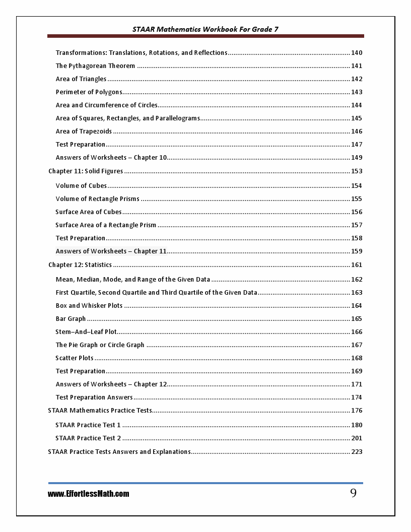 STAAR Mathematics Workbook For Grade 7: Step-By-Step Guide to Preparing ...