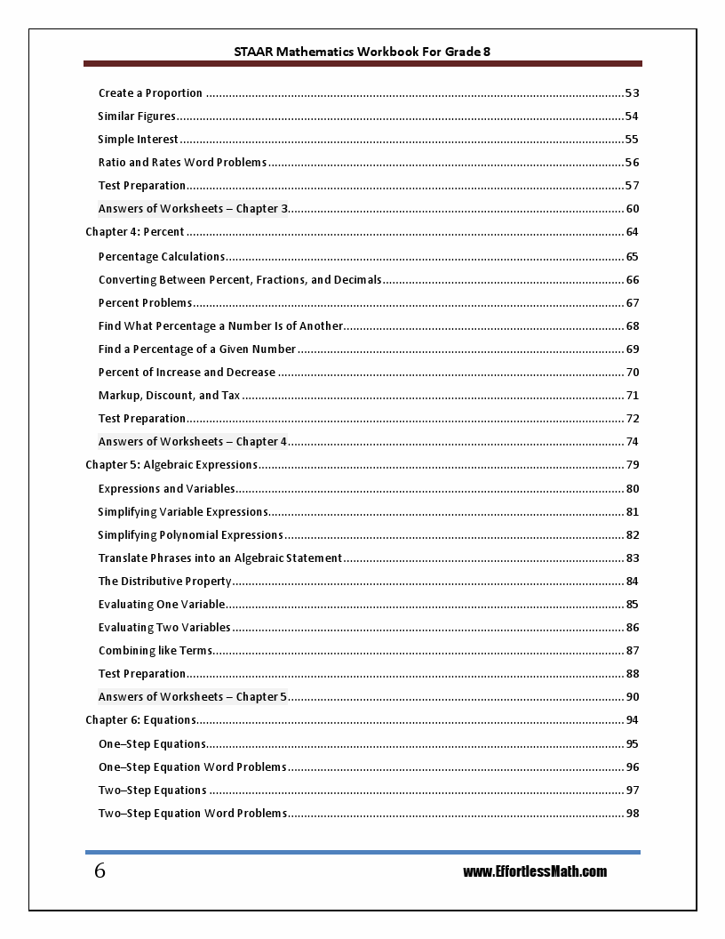 STAAR Mathematics Workbook For Grade 8: Step-By-Step Guide to Preparing ...