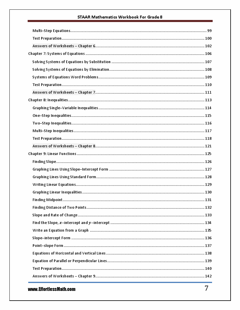 STAAR Mathematics Workbook For Grade 8: Step-By-Step Guide to Preparing ...
