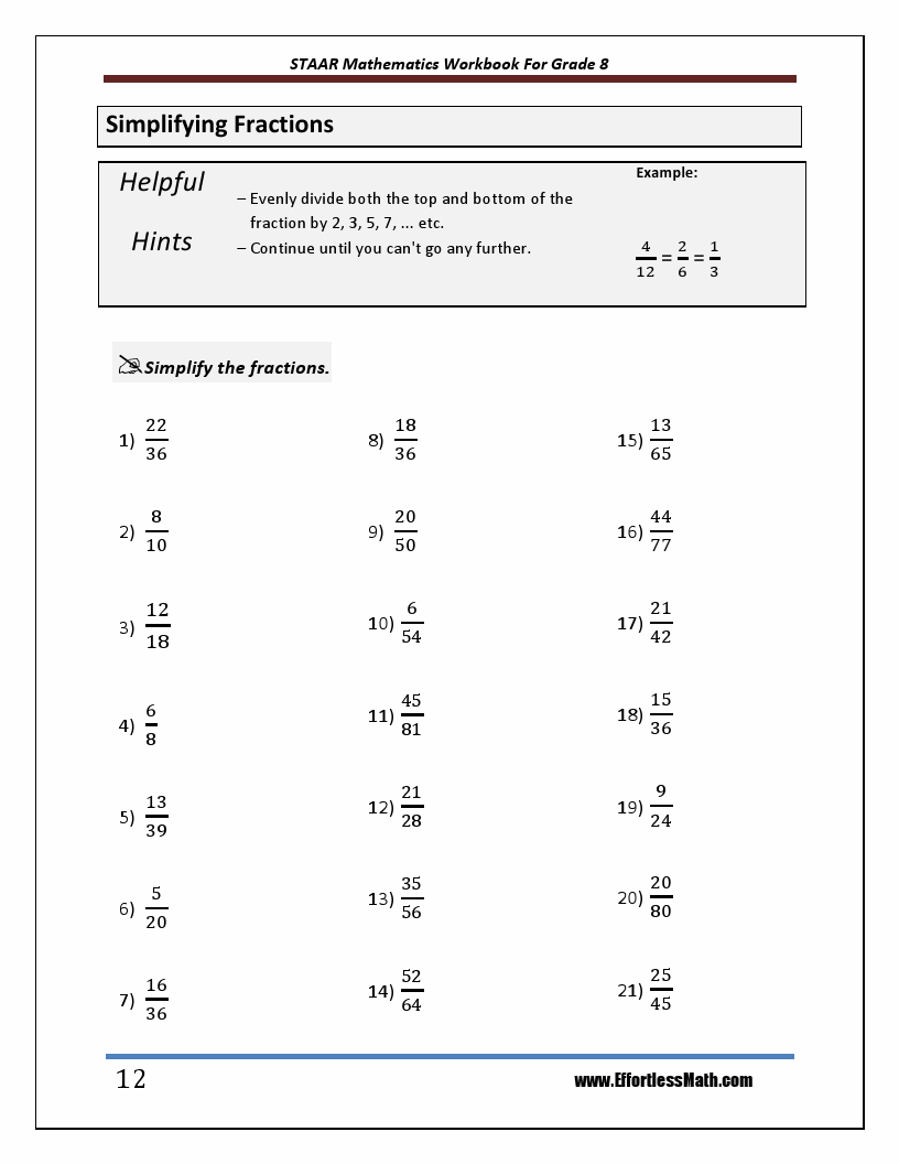 STAAR Mathematics Workbook For Grade 8: Step-By-Step Guide to Preparing ...