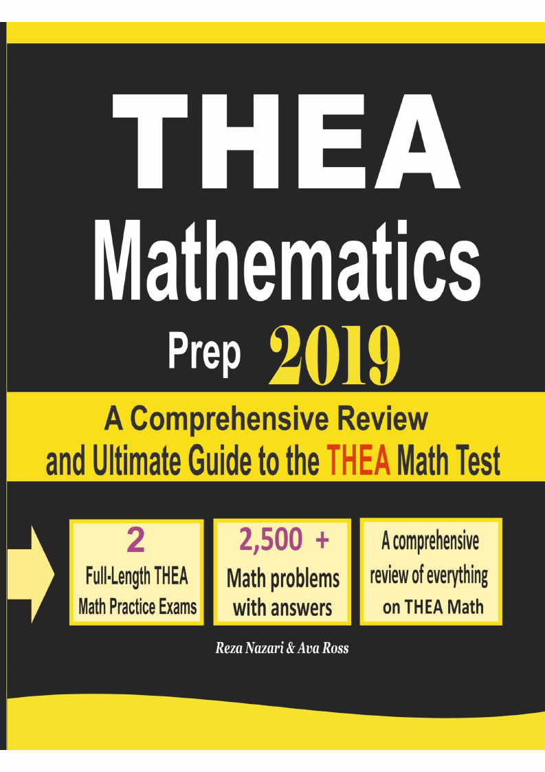 THEA Mathematics Prep 2019: A Comprehensive Review and Ultimate Guide ...