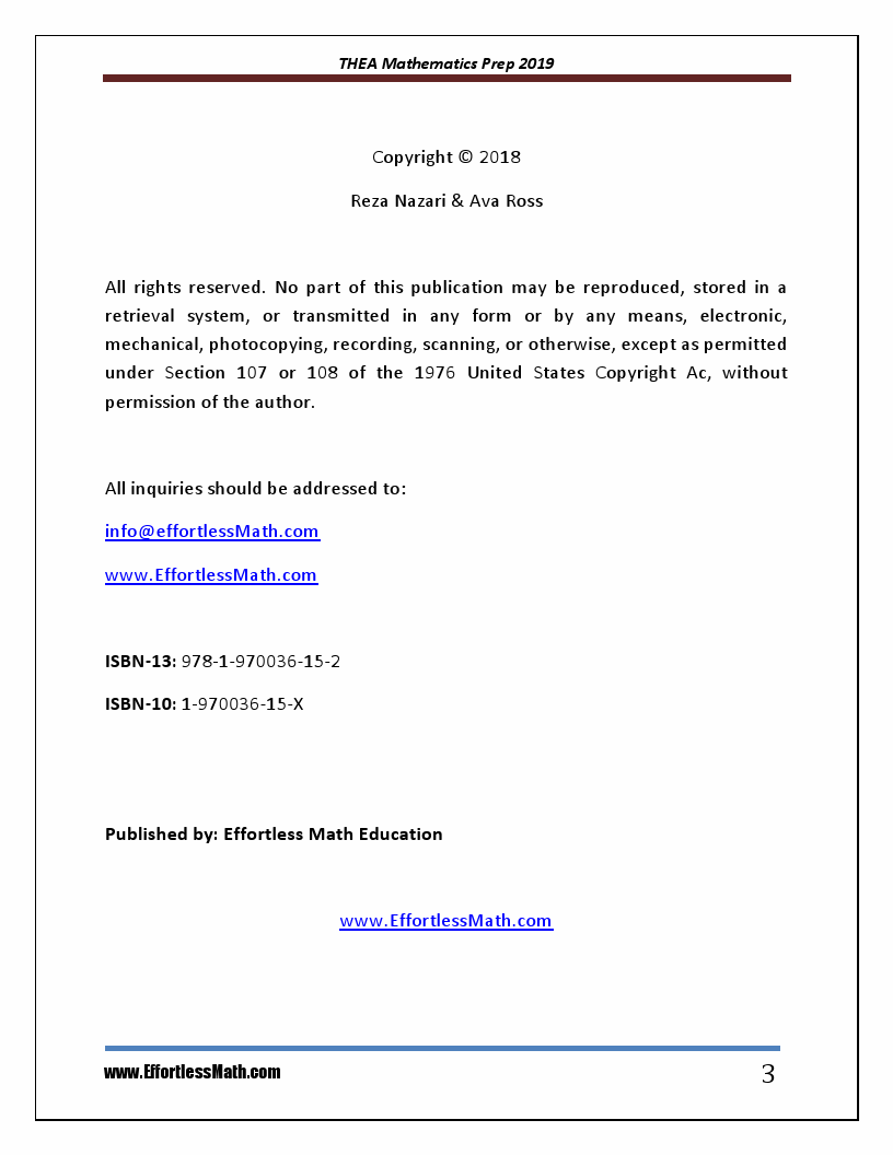 THEA Mathematics Prep 2019: A Comprehensive Review and Ultimate Guide ...