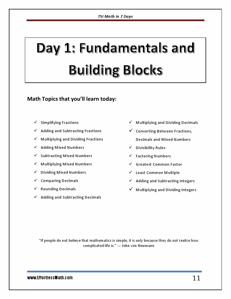 TSI Math in 7 Days: Step-By-Step Guide to Preparing for the TSI Math ...