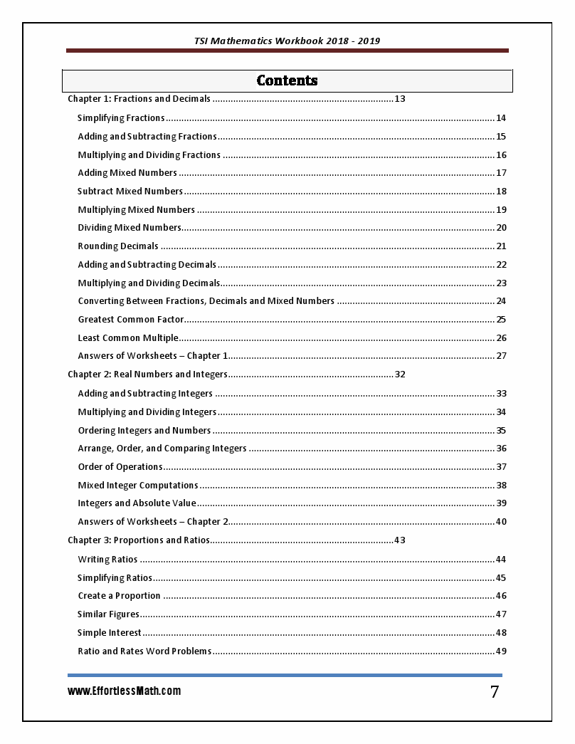 TSI Mathematics Workbook 2018 – 2019: A Comprehensive Review and Step ...