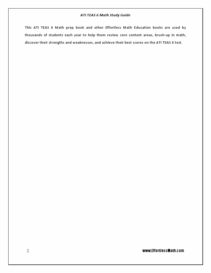 ATI TEAS 6 Math Study Guide 2020 – 2021: A Comprehensive Review and ...